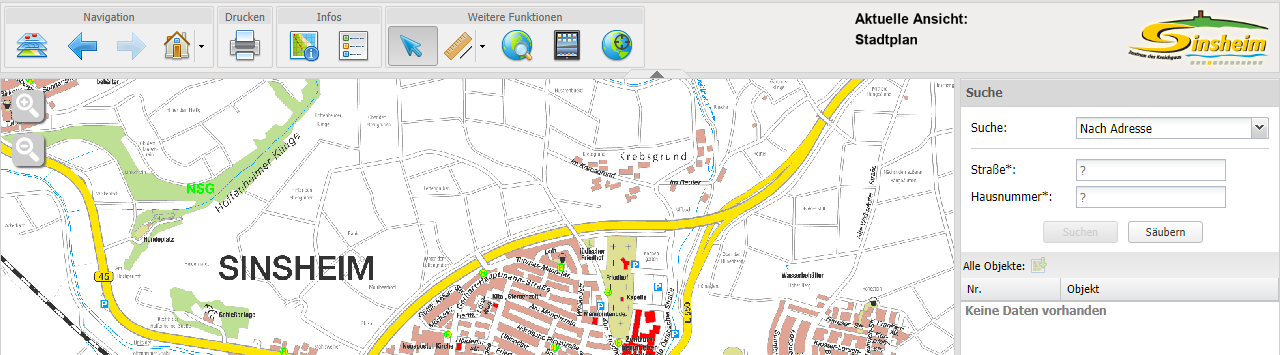 Sinsheim: Zukunftsweisend - Digitaler Stadtplan und Geodatenportal in ...